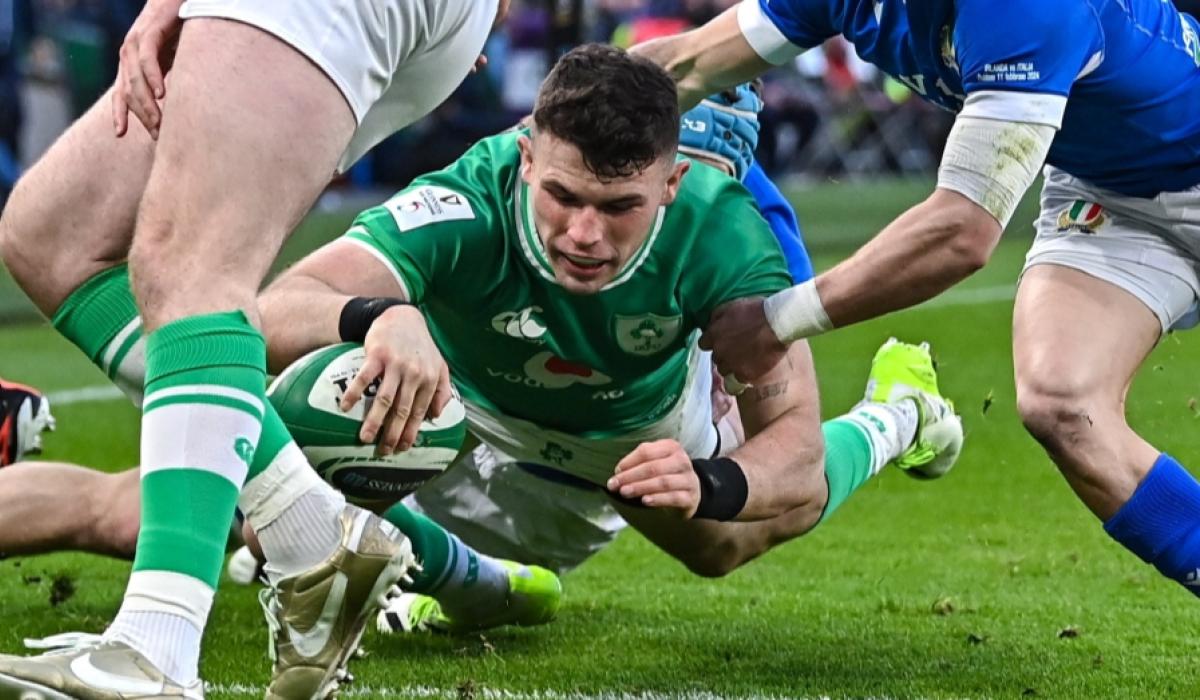 Limerick winger Calvin Nash celebrates second Ireland Six Nations try ...