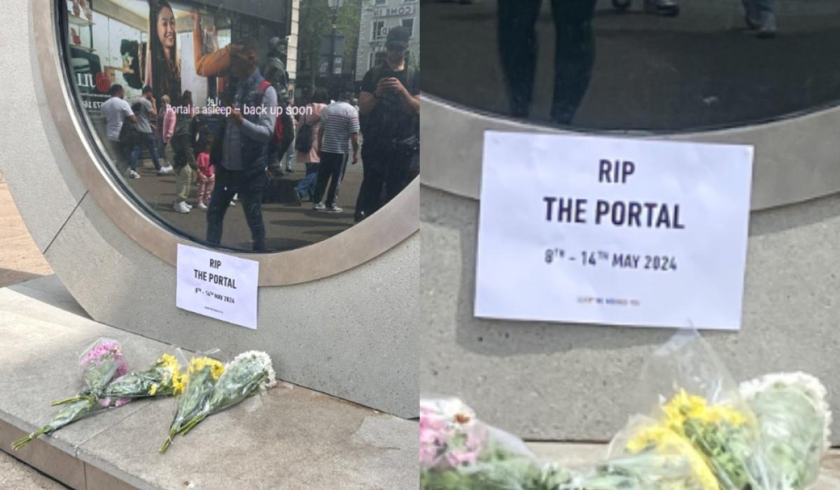 RIP the Portal - tributes and flowers left at Dublin-New York portal by ...