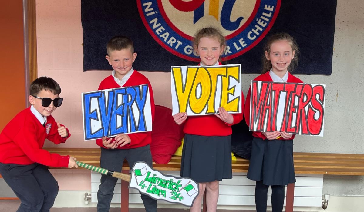 PICTURES: Pupils encourage Limerick people to cast vote in historic ...