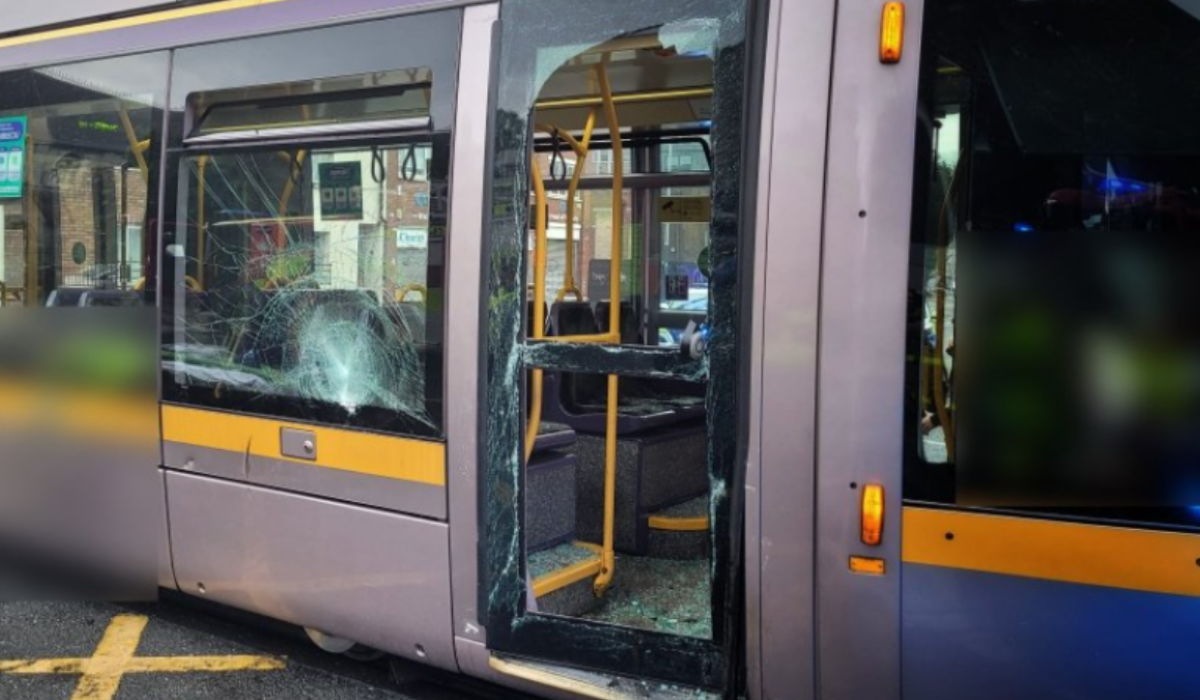 Luas damaged after motorcyclist aged in his 40s crashes into it ...