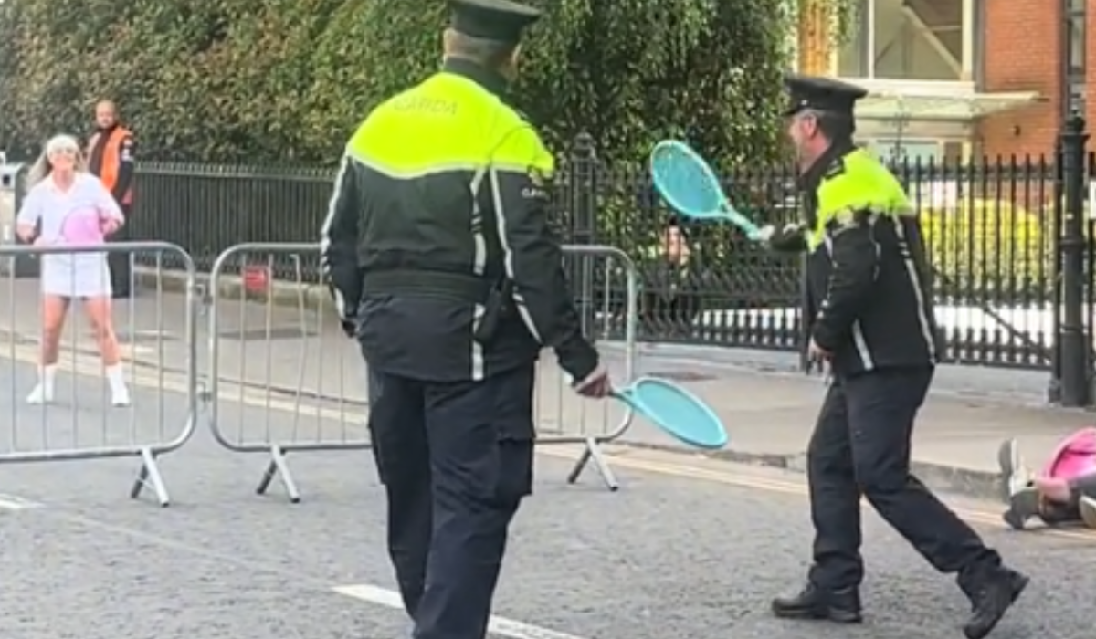 WATCH: 'Best craic' - Gardaí play tennis with Swifties on closed road ...
