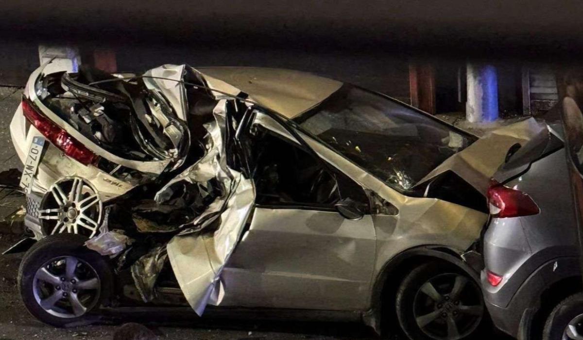 Multiple vehicles damaged as car launched into the air in Limerick ...