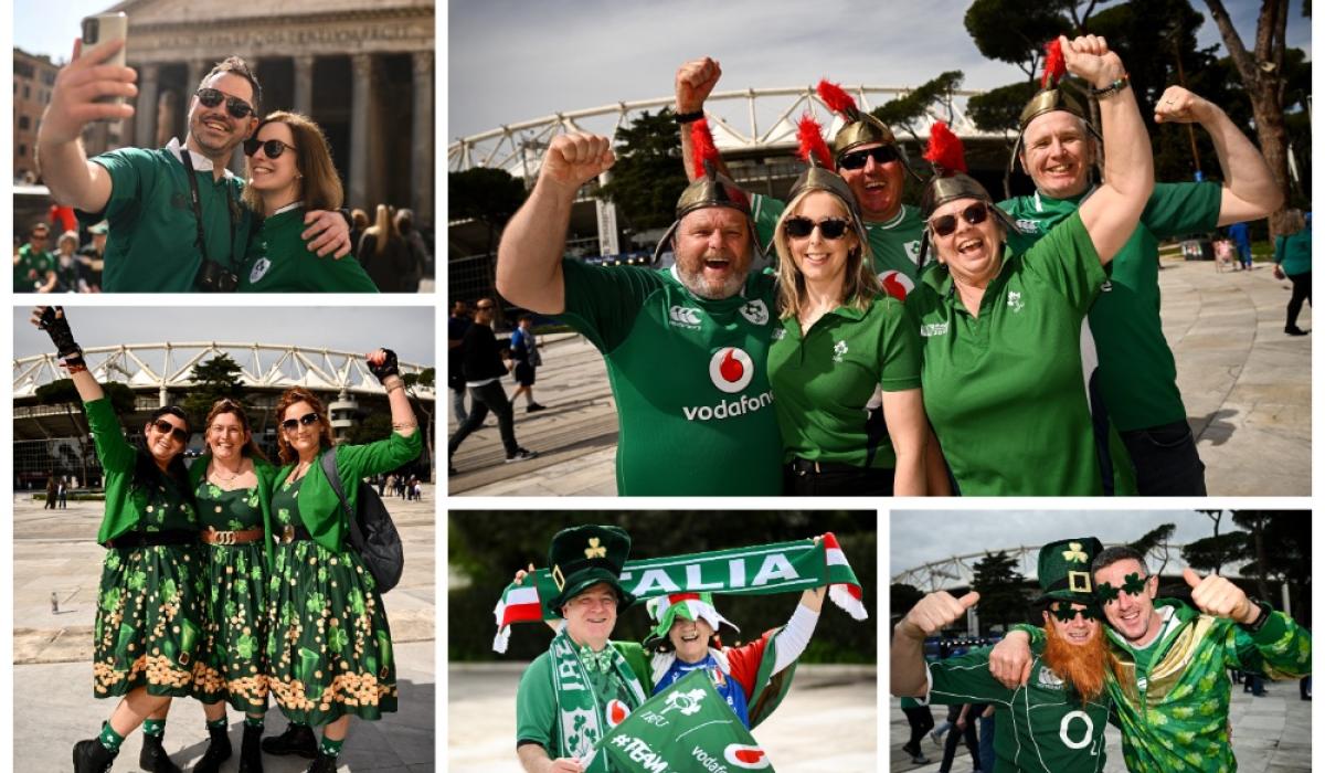PICTURES: Irish rugby fans descend on streets of Rome ahead of crucial ...