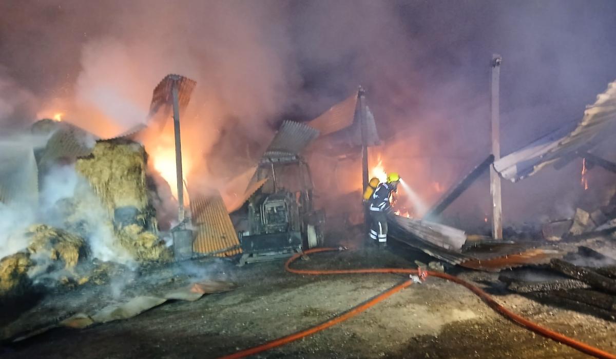 PICTURES: ‘Absolute inferno’ as hay barn is engulfed in flames after ...