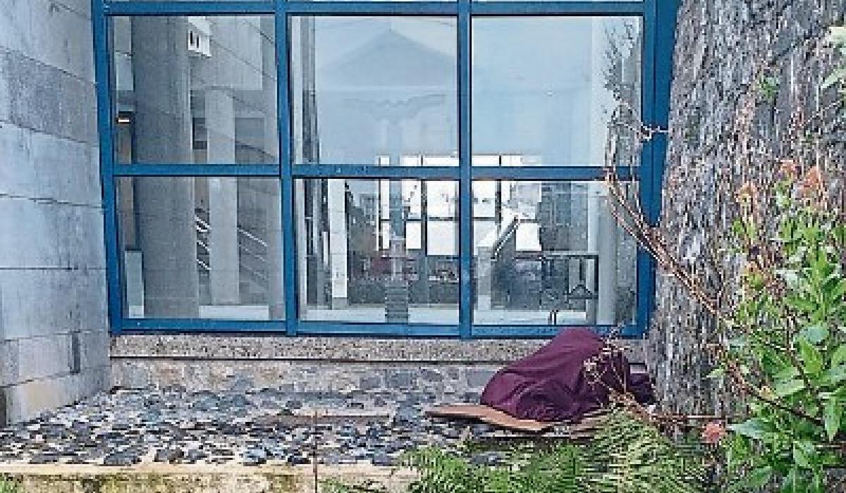 Homeless person sleeping rough outside Limerick City Hall - Limerick Live