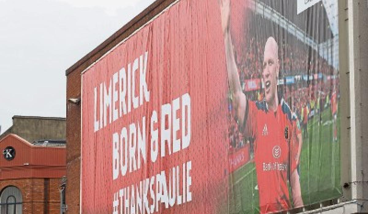 Limerick honours Paul O'Connell as huge banner is re-erected - Limerick ...