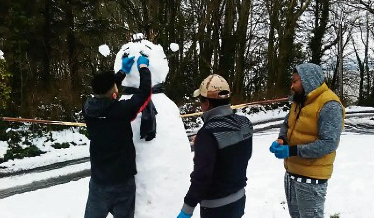Snow is novel fun for asylum seekers in County Limerick - Limerick Live