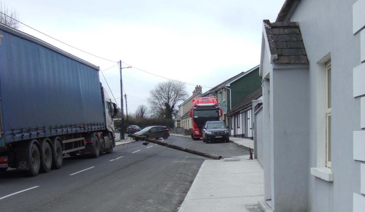 Telephone poles snap after lorry hits overhead wires - Limerick Live