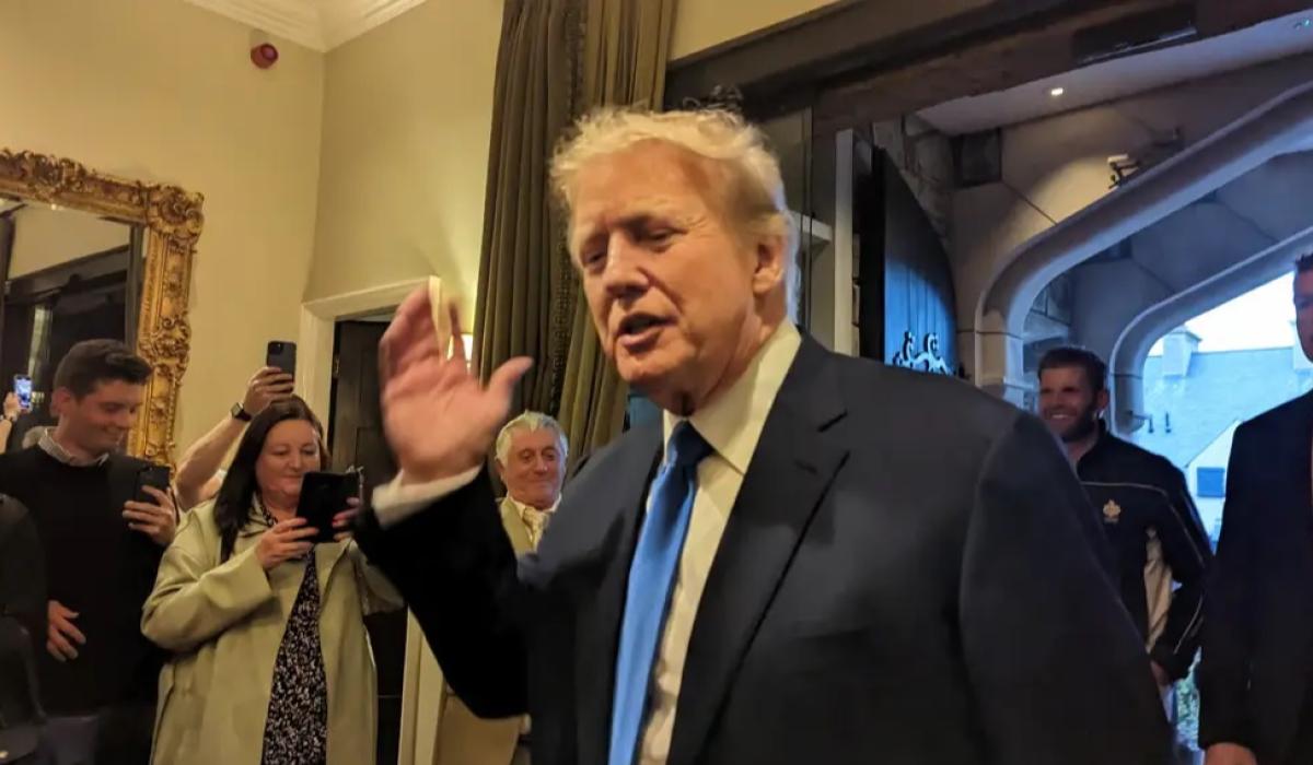 Former US president Donald Trump arrives at Trump International in ...