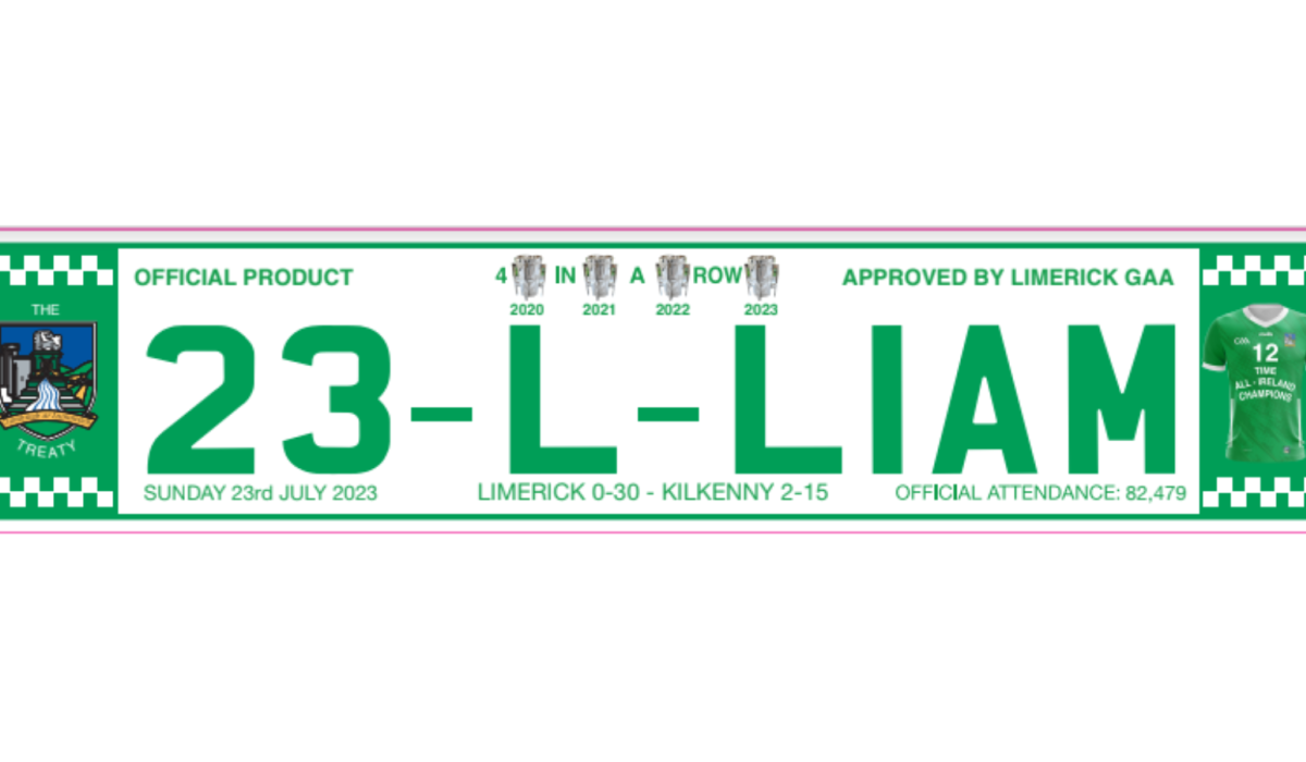 Official Limerick four-in-a-row number plate goes on sale - Limerick Live