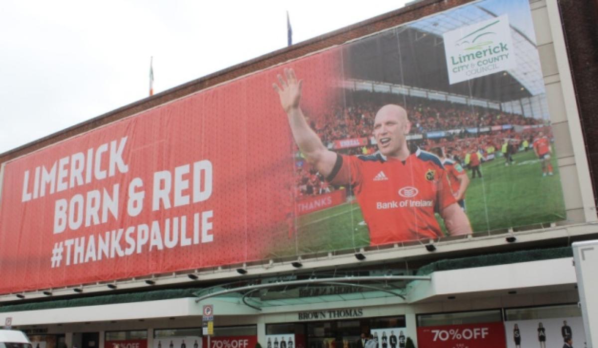 Giant banner to Paul O’Connell unveiled in Limerick - Limerick Live