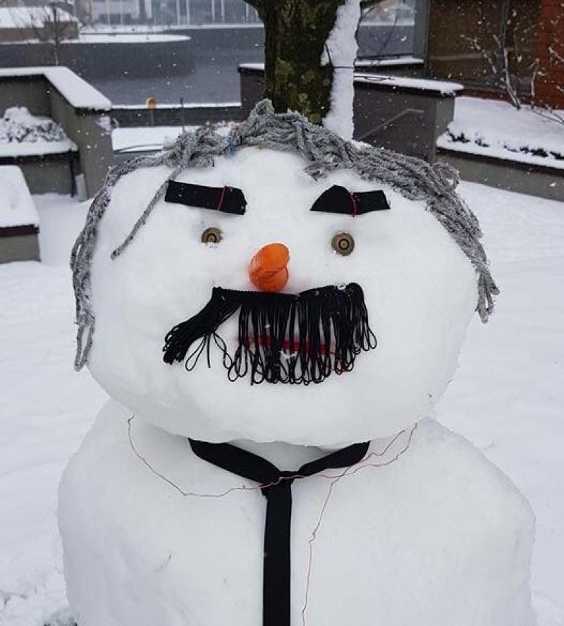 'I'm very impressed': Willie 'Snow'Dea' approves snowman likeness ...