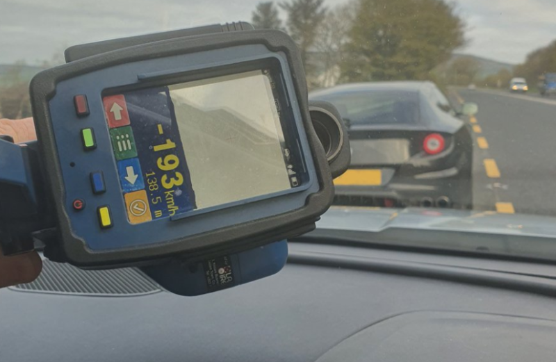 motorist-arrested-after-gardai-catch-car-driving-almost-200kph-in