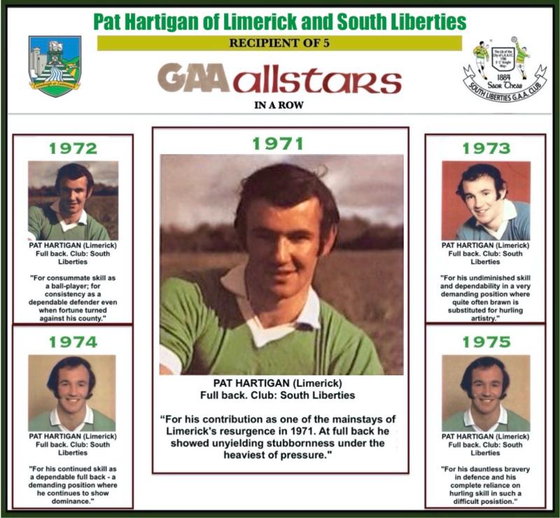 Pat Hartigan: Limerick hurling's five-in-a-row GAA All-Star award ...