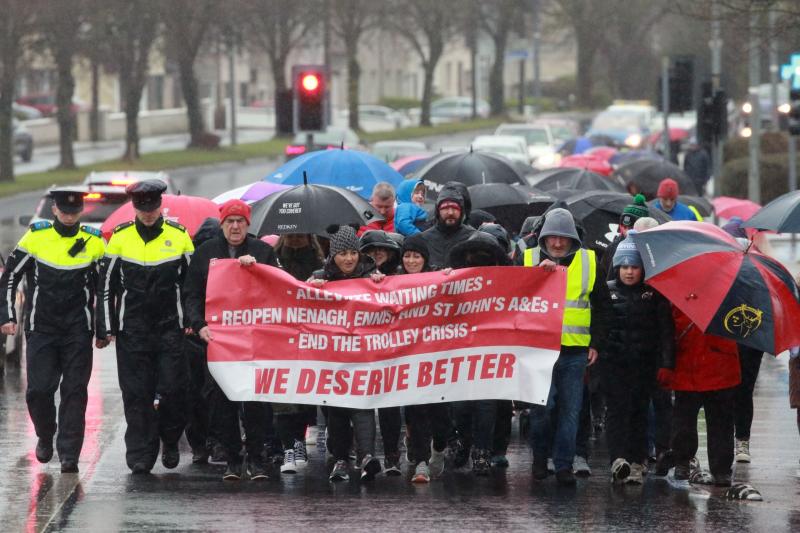 Hundreds take part in protest over conditions at Limerick hospital ...