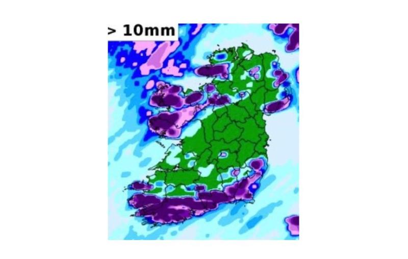 Over 10mm of rain expected in some parts for St Patrick's Day weekend ...