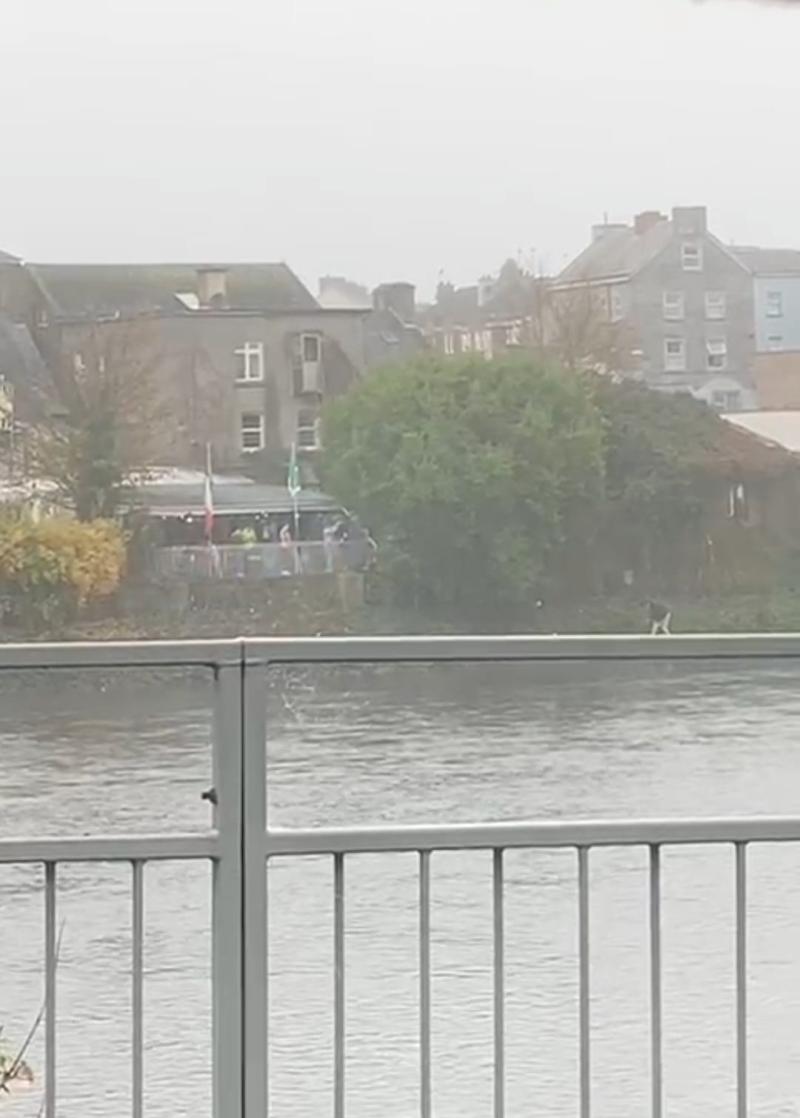 Students make an unusual entrance to a Limerick city pub on college ...