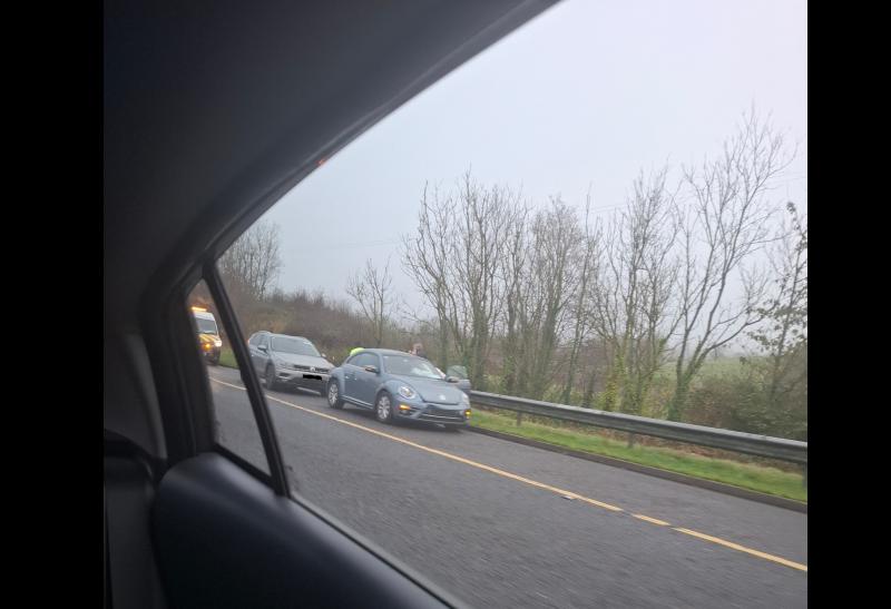 Traffic delays for commuters following two-car-collision on motorway ...