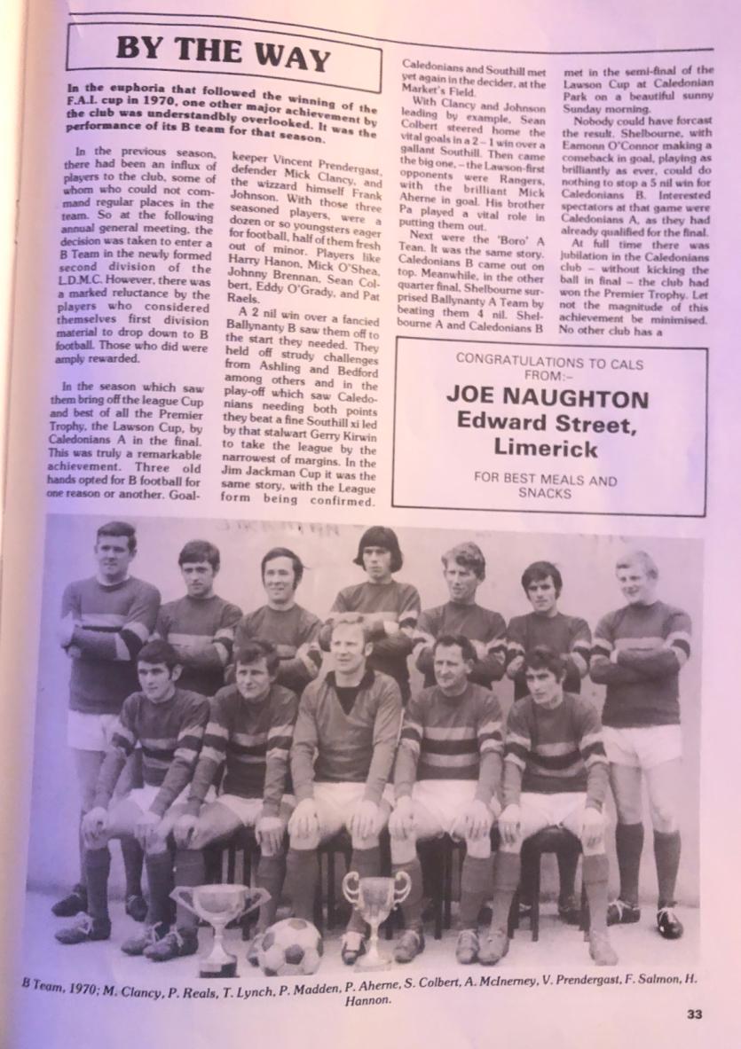 Fifty years on: Caledonians FC claim 1970 FAI Junior Cup crown - Photo ...