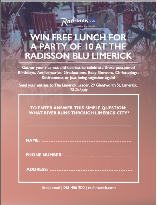 Competition Time: Win free lunch for 10 people at Limerick's Radisson ...
