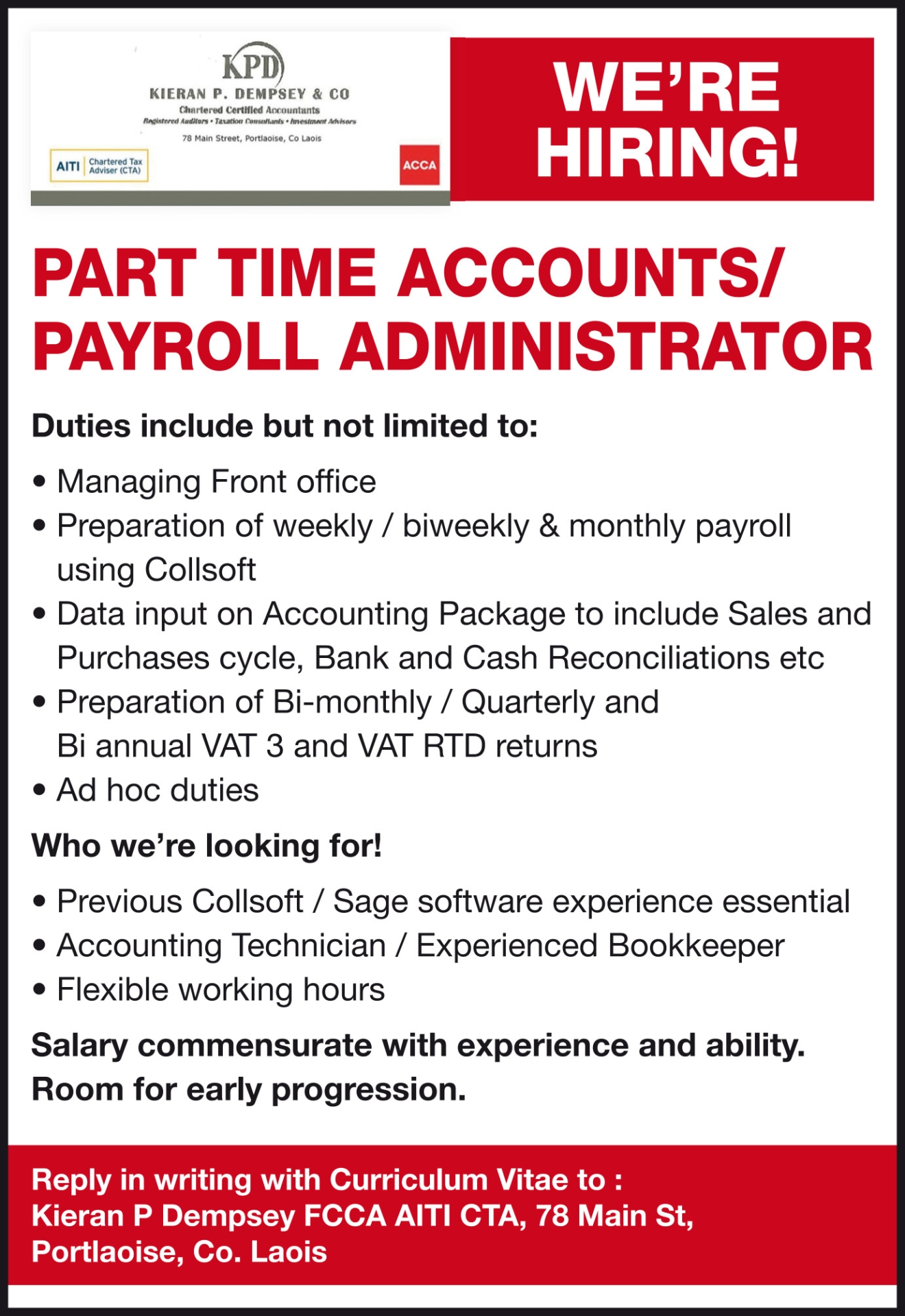 Looking for a flexible part-time role? Become an accounts/payroll ...