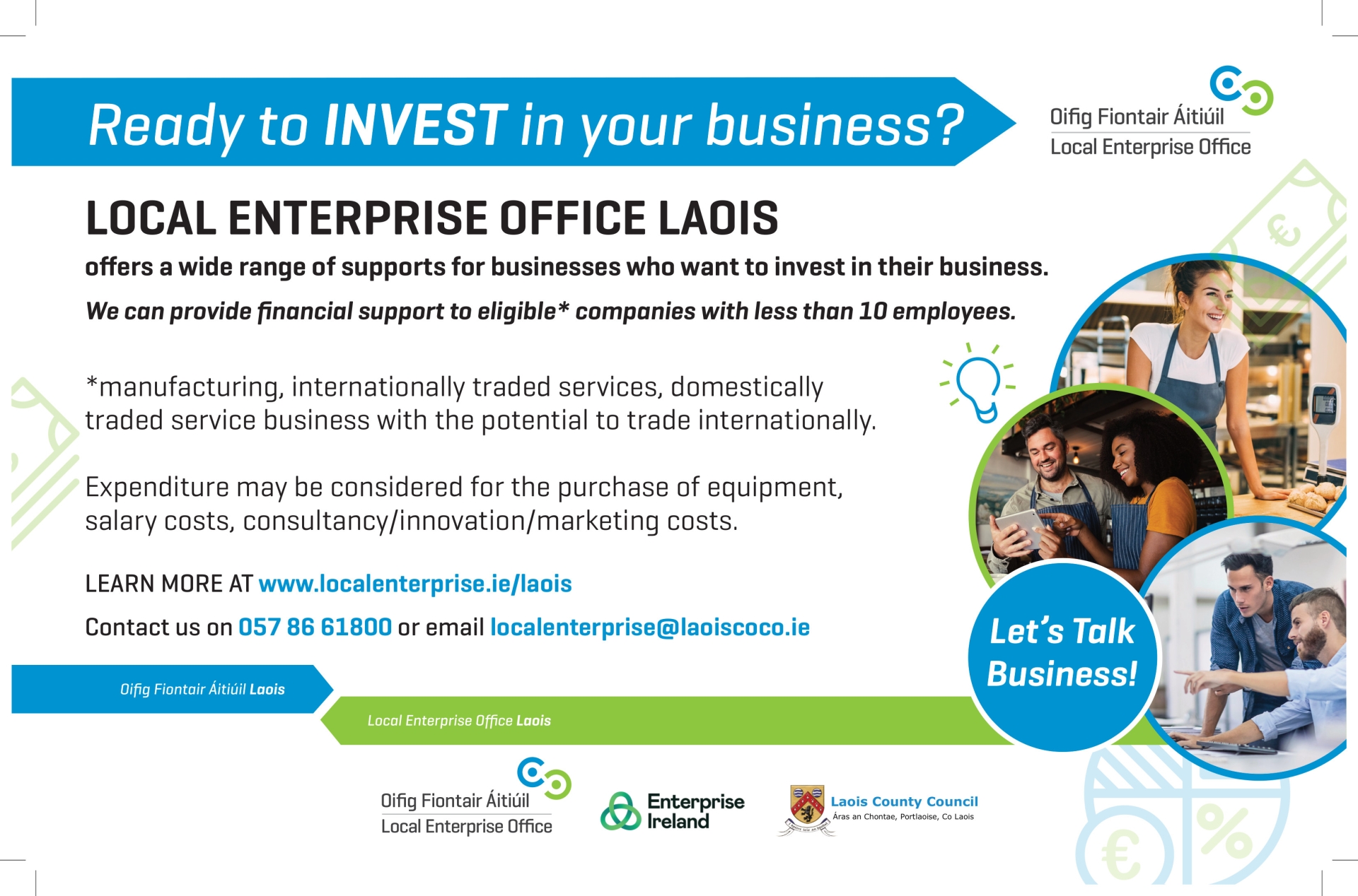 Ready to invest in your business? Local enterprise office Laois are here to help! - Laois Live