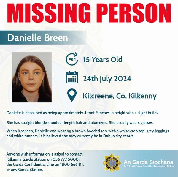 ALERT: Gardai seek help in locating missing teenager amid concerns for her wellbeing - Limerick Live