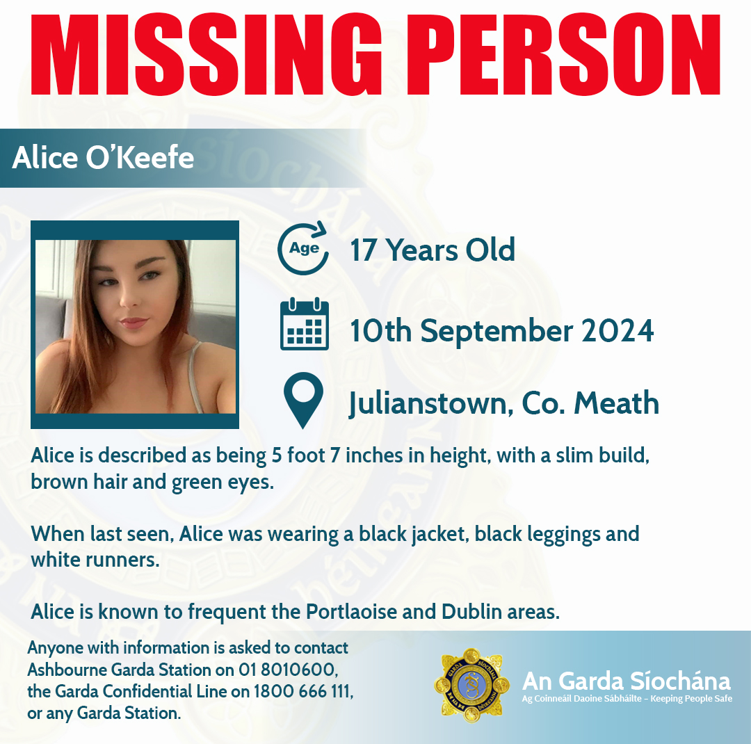 Have you seen Alice? Gardaí seek help in locating missing teenager - Tipperary Live