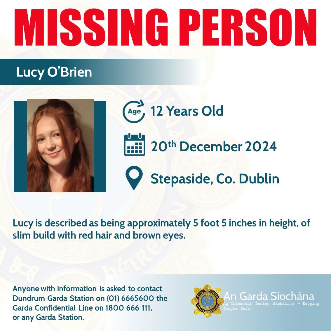 Gardaí seek assistance in locating missing 12-year-old - Limerick Live